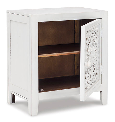 Fossil Ridge White Accent Cabinet